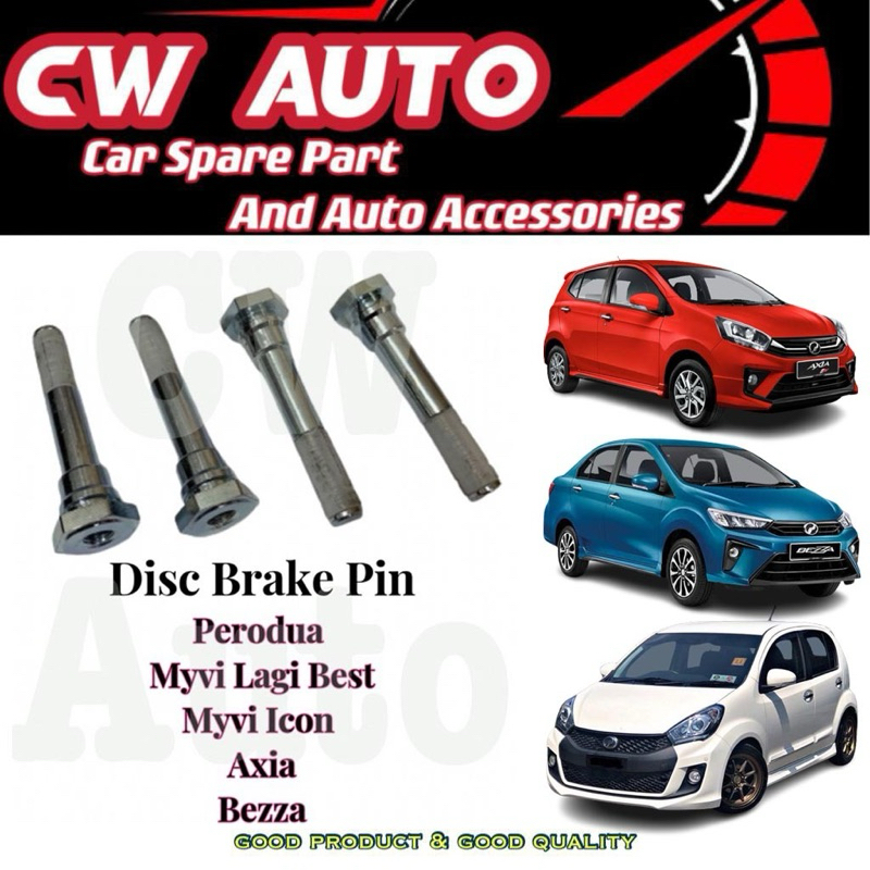 FRONT DISC BRAKE PIN CALIPER PIN WITH RUBBER SILICON PERODUA MYVI LAGI ...