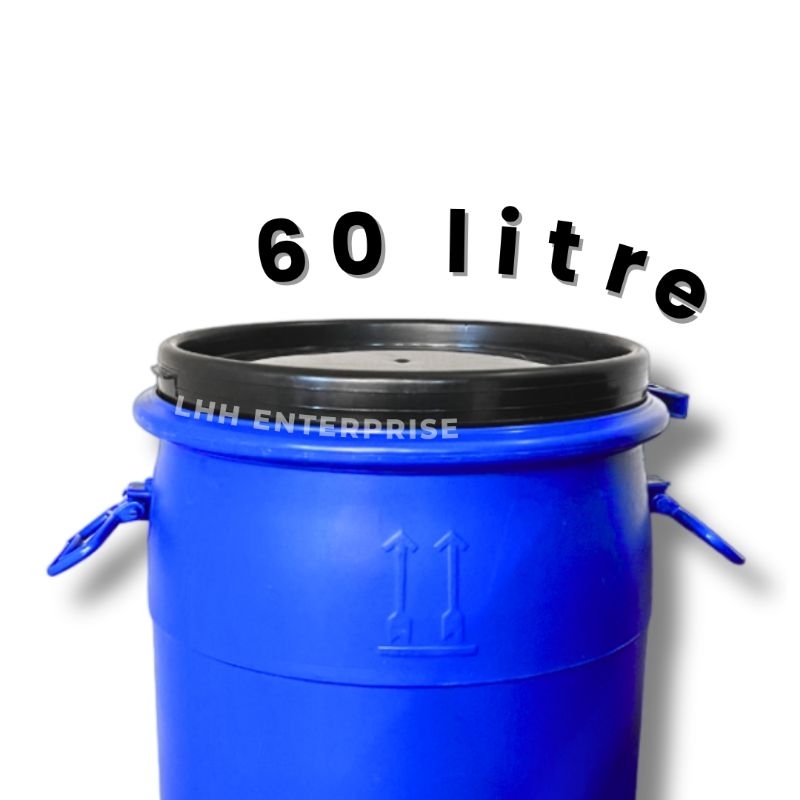 [2ND-HAND] LHH ENTERPRISE | 60L Tong Biru Open Top Blue Barrel | Shopee ...