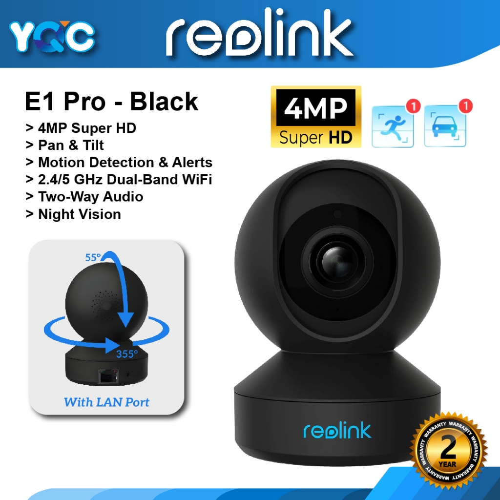 Reolink E1 Pro 4MP with LAN Super HD Wireless PT Smart Home Security ...