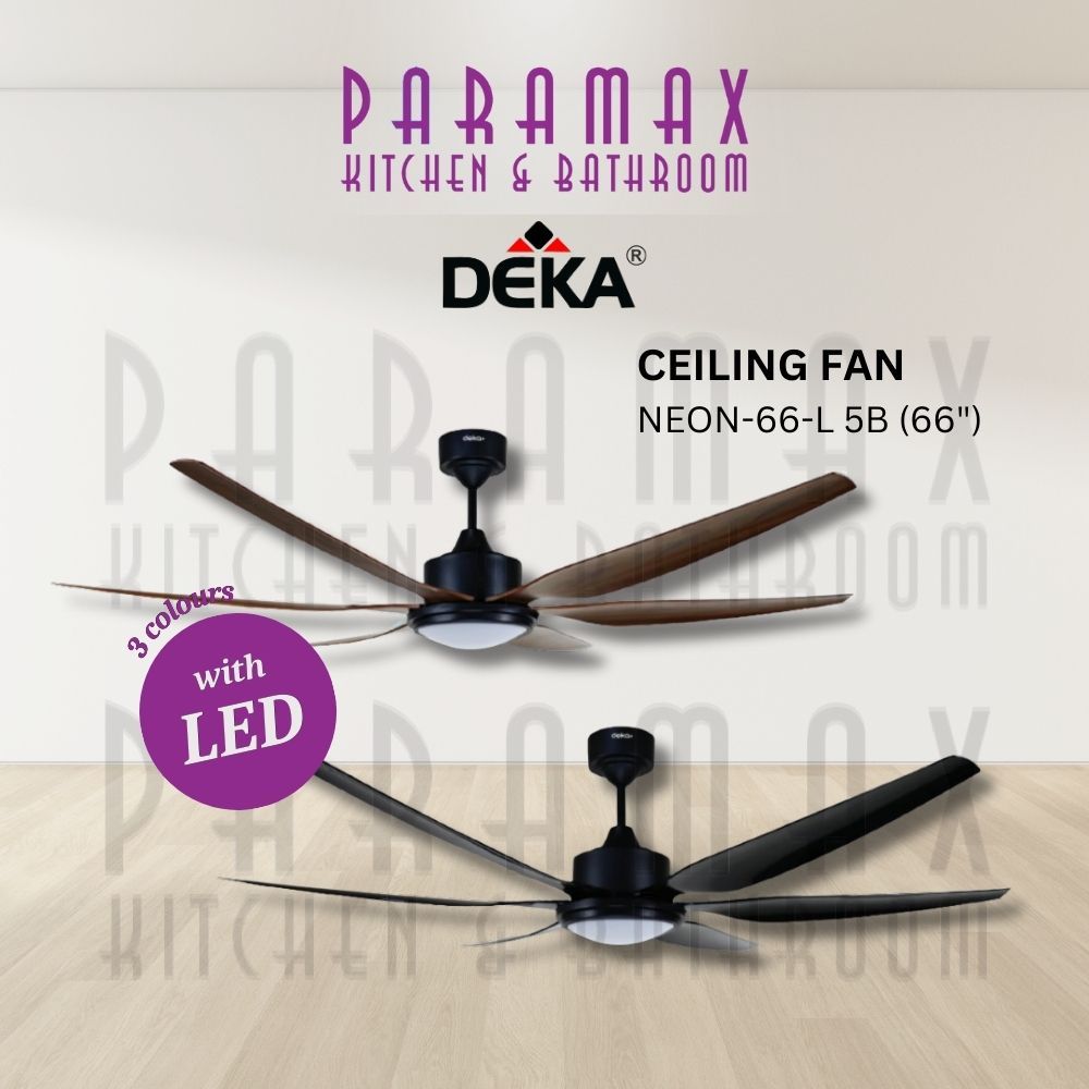 DEKA Neon LED Ceiling Fan 6 Blades (66") DC Motor | Shopee Malaysia