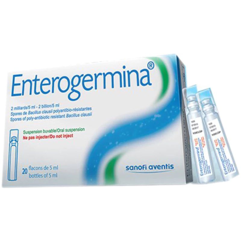 ENTEROGERMINA ProBiotics 2Billion/5ml Oral Suspension 20Vials Gluten ...