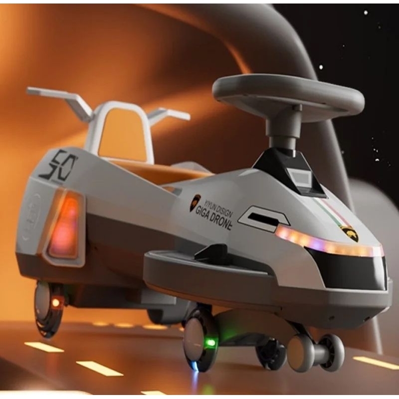 Children's Electric Airplane Twister Car Can Sit with Music Spray Baby ...