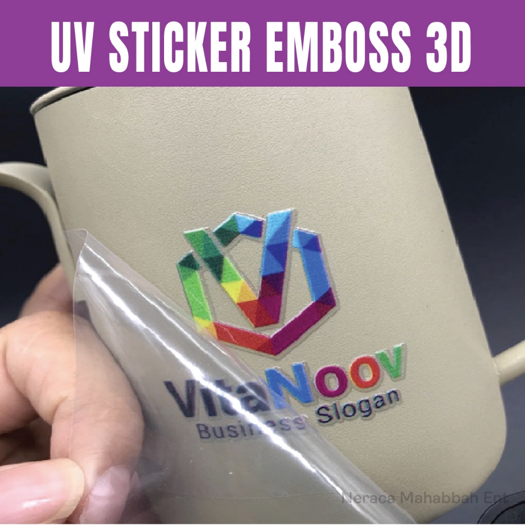 Sticker 3D Emboss_UV Sticker Logo Customize_Sticker Logo product ...