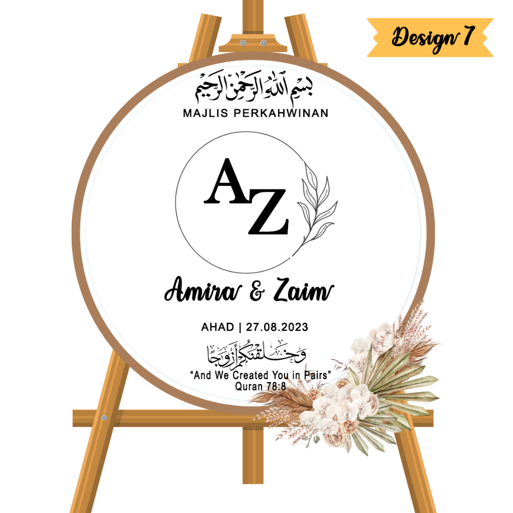 Sticker Welcome Board / Wedding/Tunang | Shopee Malaysia