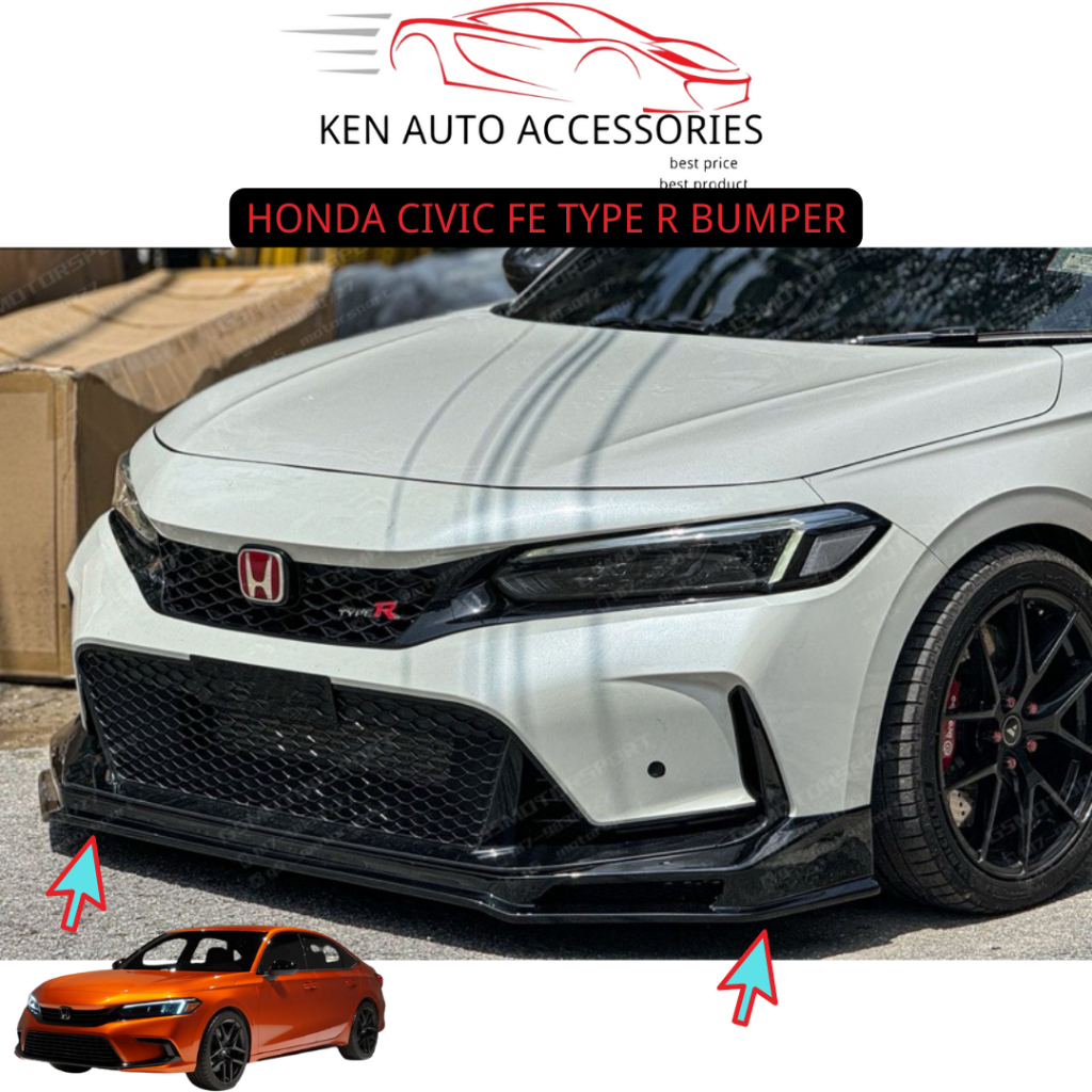 HONDA CIVIC FE 2022-2024 TYPE R FRONT BUMPER , TYPE R SPOONS FRONT ...