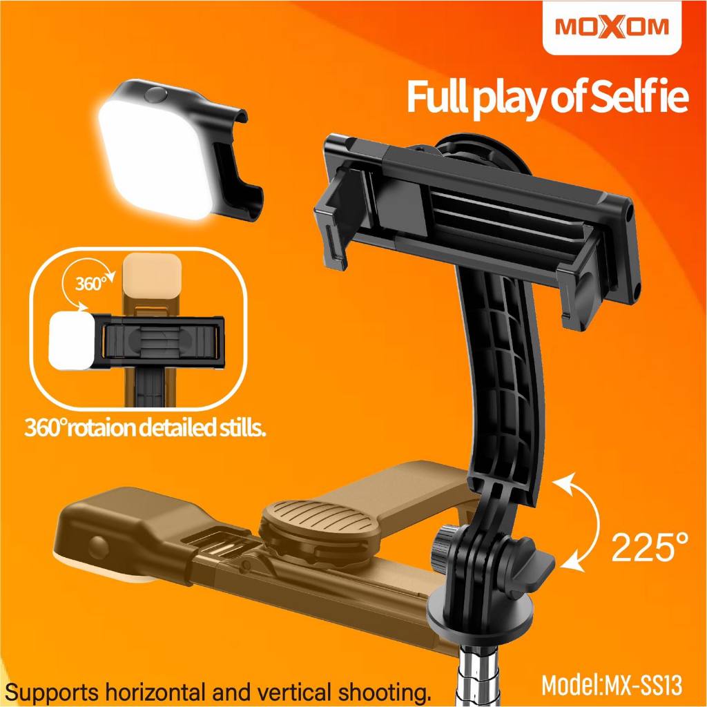MOXOM MX-SS13 CAPTURE WIZARD MULTIFUNCTION SELFIE STICK TRIPOD 📍 WITH ...