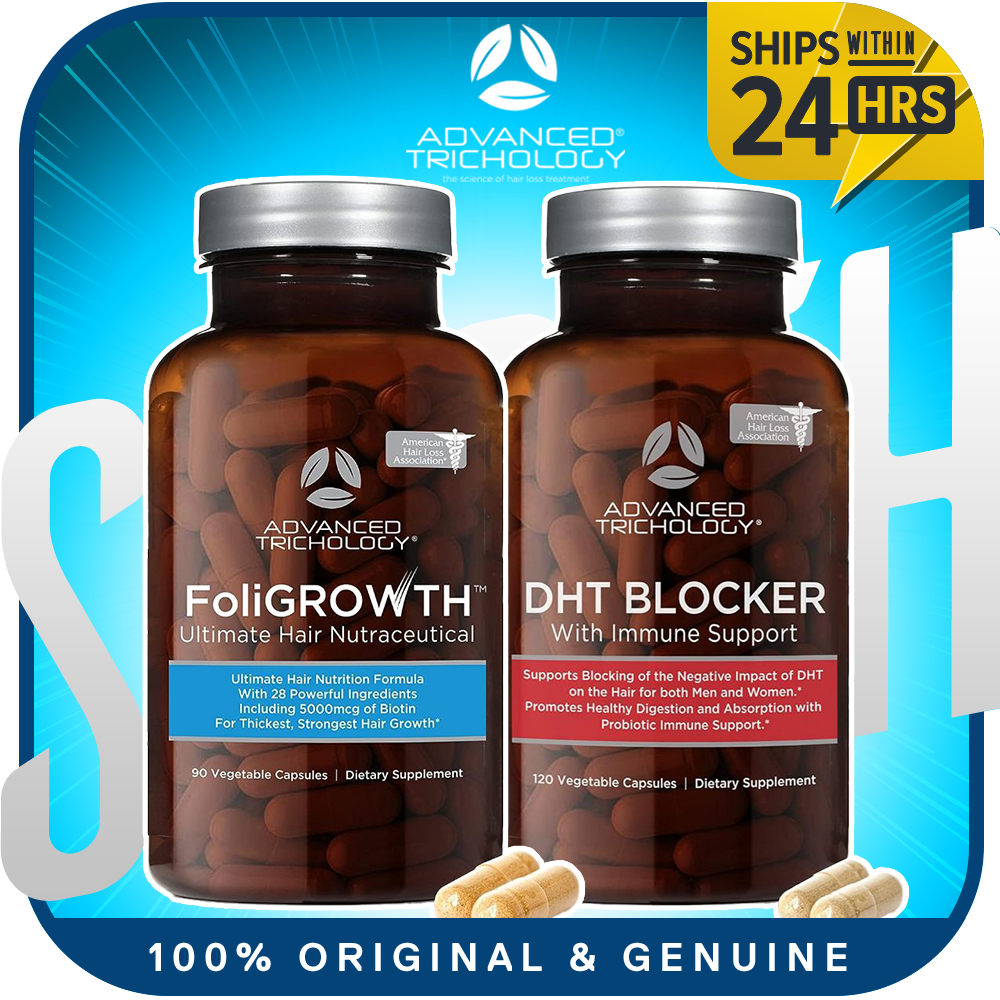 GENUINE Advanced Trichology FoliGROWTH Hair Growth Supplement for ...