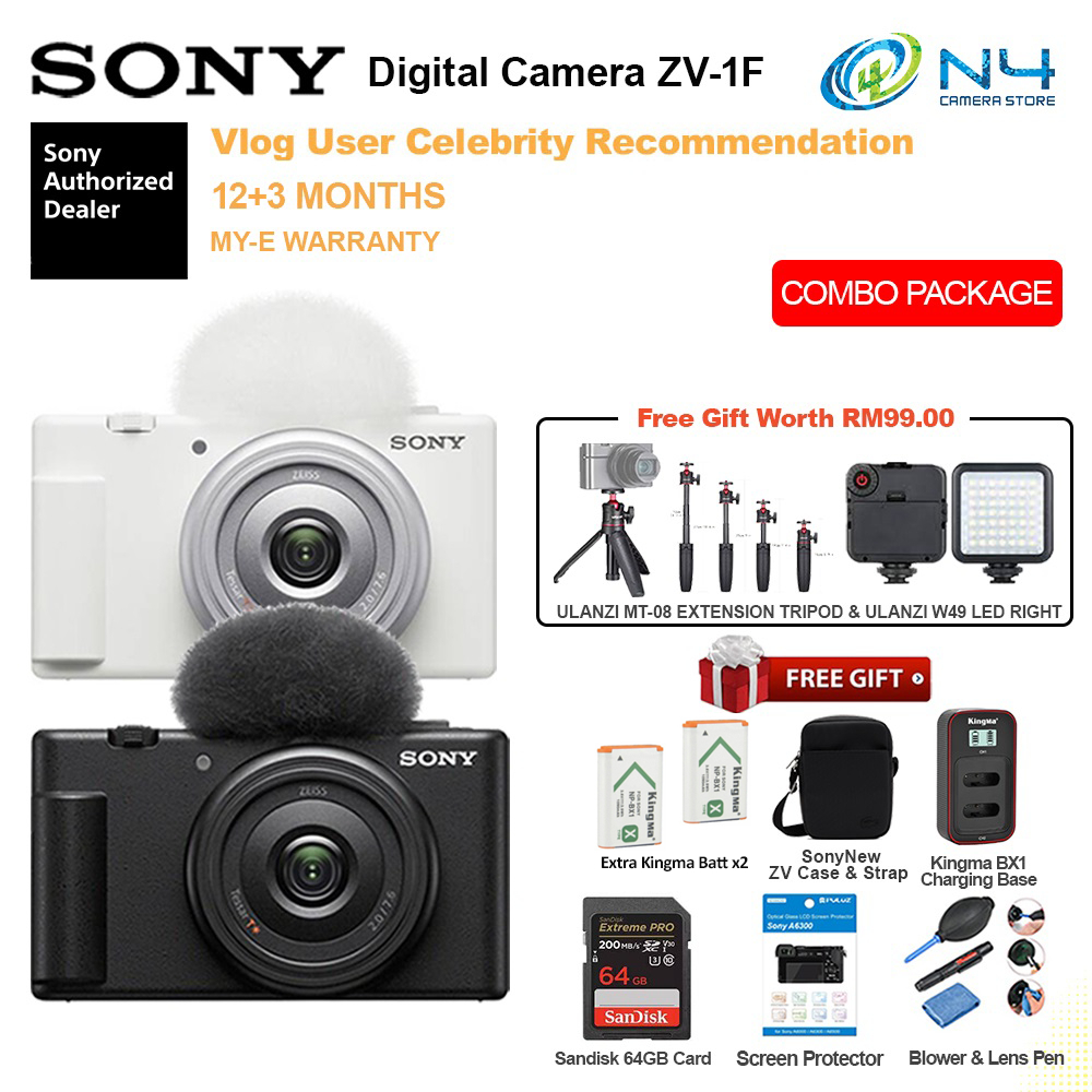 Sony ZV-1F ZV1F Digital Camera Vlogging Camera SONY MALAYSIA 12+3 MONTH ...