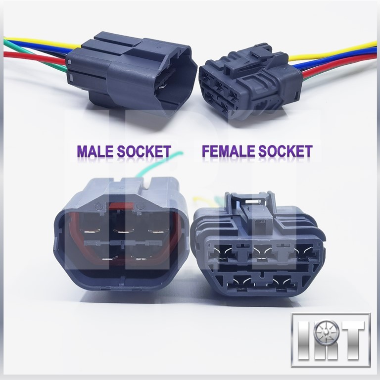 5 Pin Socket Connector Wiring Harness Engine Enjin Soket Kereta Wayar ...