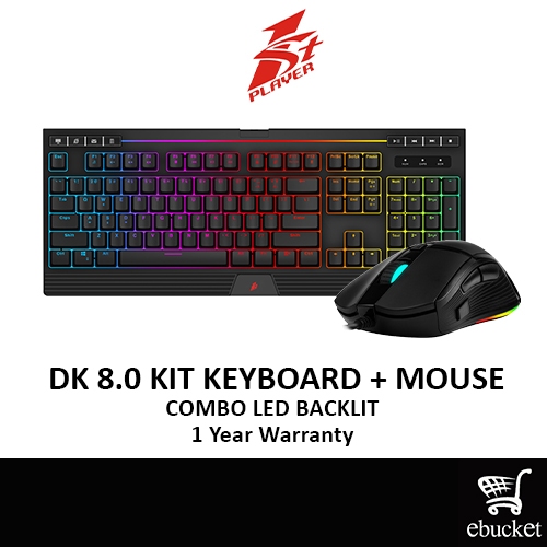 1st Player DK8.0 Kit Gaming / Office Multimedia Keyboard and Mouse ...