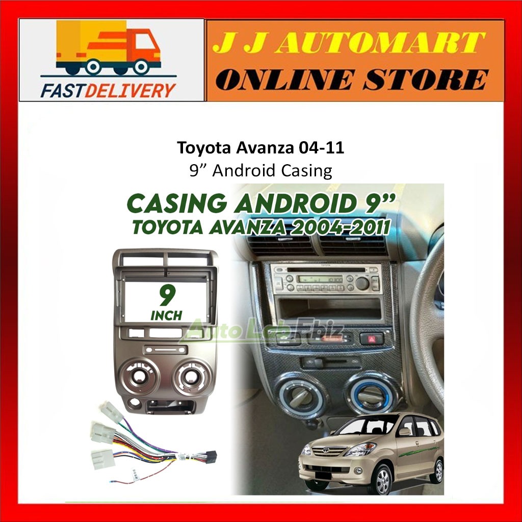 TOYOTA AVANZA 2004-2011 Android Player Casing 9" inch with Socket Power ...