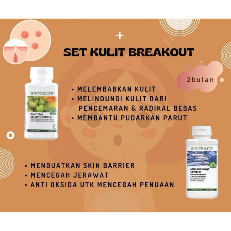 🔥🔥*VIRAL* Nutrilite Set Breakout Salmon Omega 60 + Bio C 60 (PROMO ...