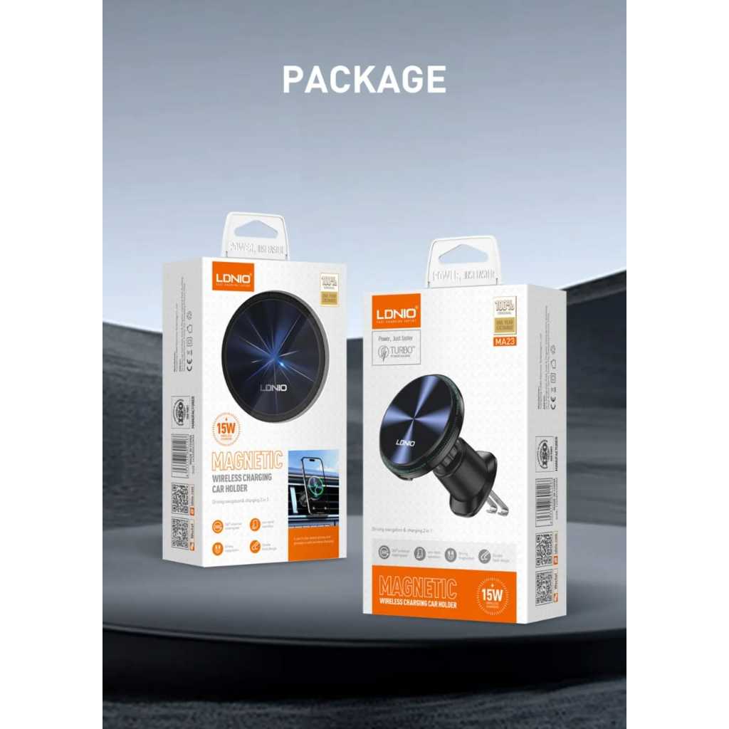 LDNIO MA23 MAGNETIC Wireless Charging Car Holder | Shopee Malaysia