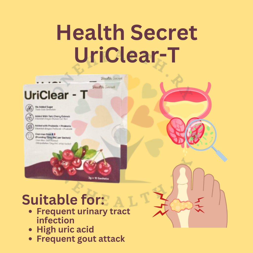 HEALTH SECRET UriClear-T [High Dose Cranberry Extract, Tart Cherry ...