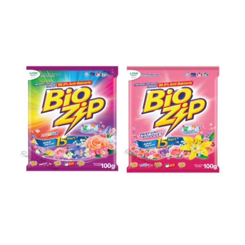 Bio Zip Powder Detergent Powder 100g x 2 packs | Shopee Malaysia
