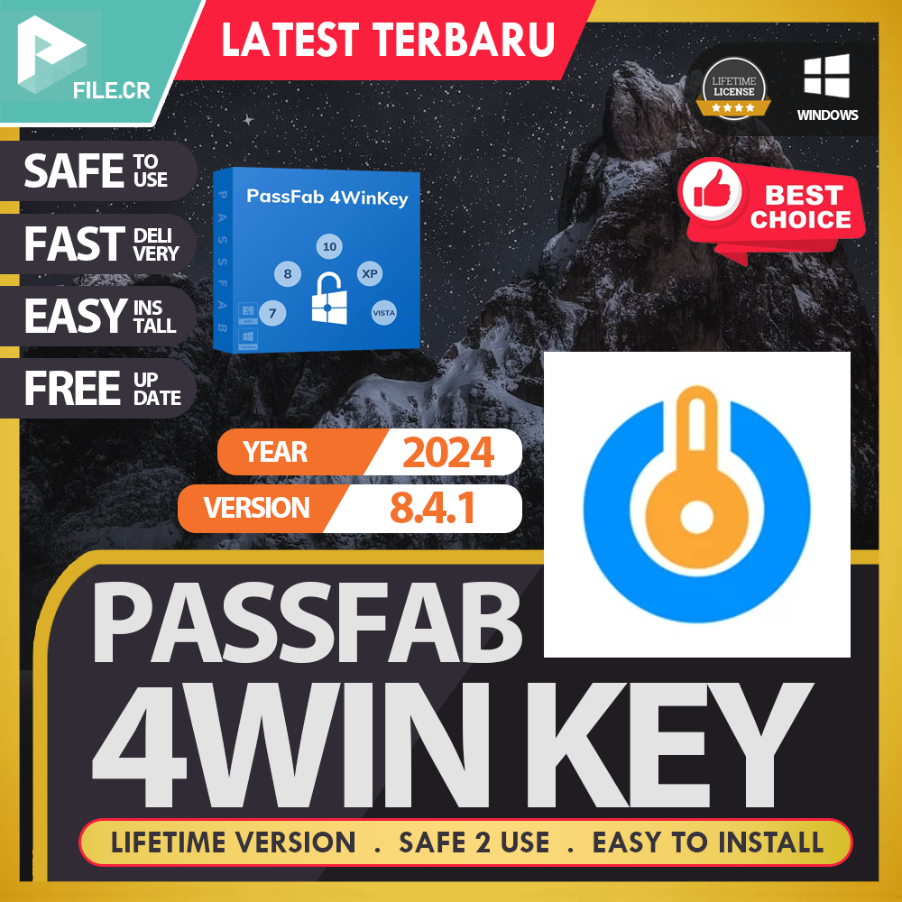 PassFab 4WinKey💯 EASY INSTALL 💯 LIFETIME PREMIUM 💯 FAST DELIVERY 💯 SAFE ...