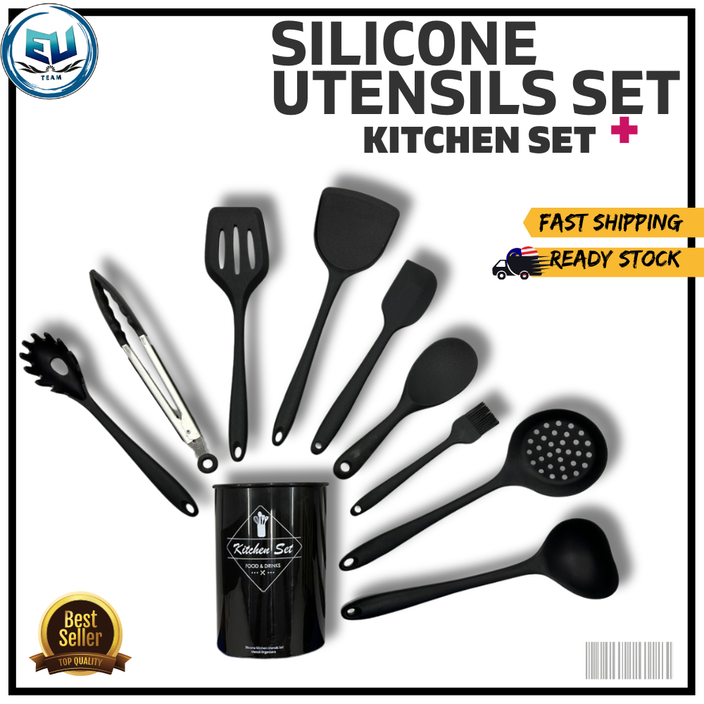 7 and 10Pcs Random color Cooking Tools Kitchen Cookware Set Silicone ...