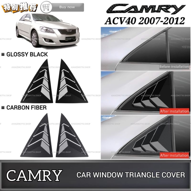 AMAZING TOYOTA CAMRY ACV40 2007-2012 CAR WINDOW TRIANGLE LOUVER COVER ...