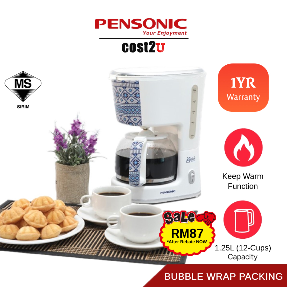 Pensonic 1.25L Batik Series Coffee Maker | PCM-1903 PCM1903 (Pembancuh ...