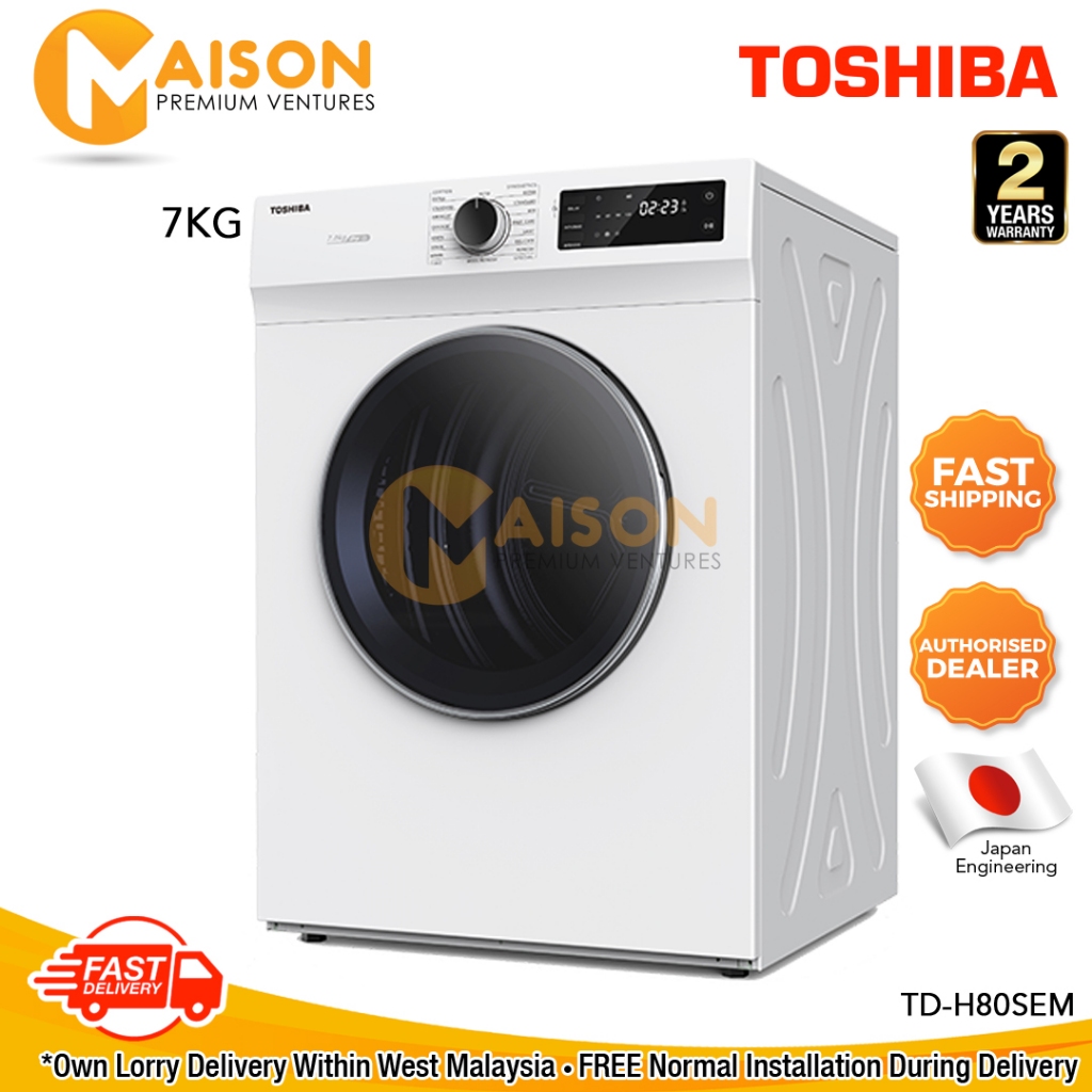 Toshiba Sensedry Dryer 7kg TD-H80SEM | Shopee Malaysia