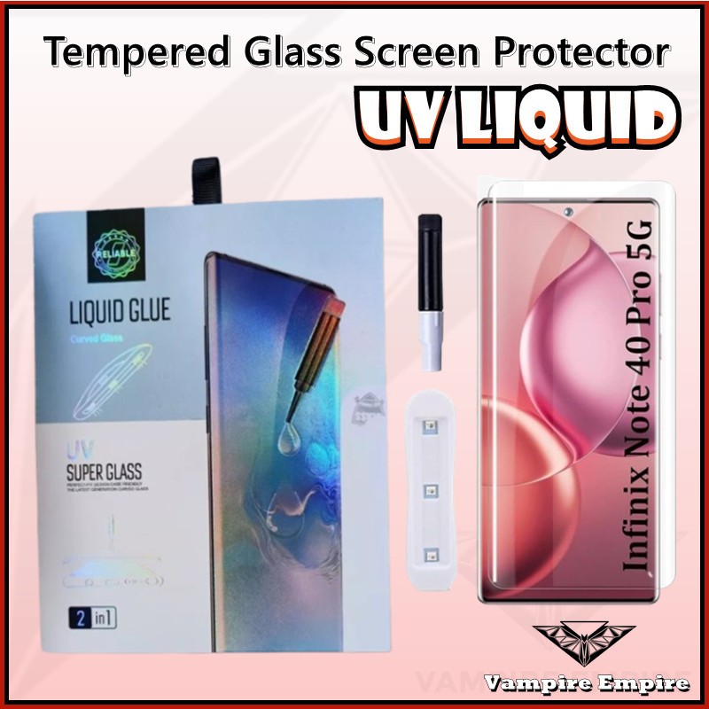 Infinix Note 40 Pro 5G / Zero 30 5G / UV Liquid Glue 3D Tempered Glass ...