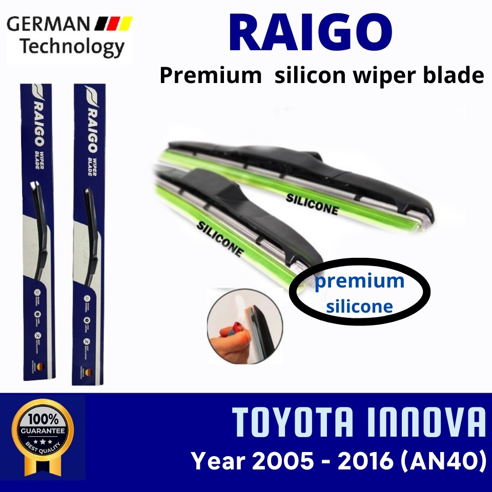 💧GERMANY💧RAIGO Premium Silicone Wiper Blade - Toyota Innova 1st Gen ...