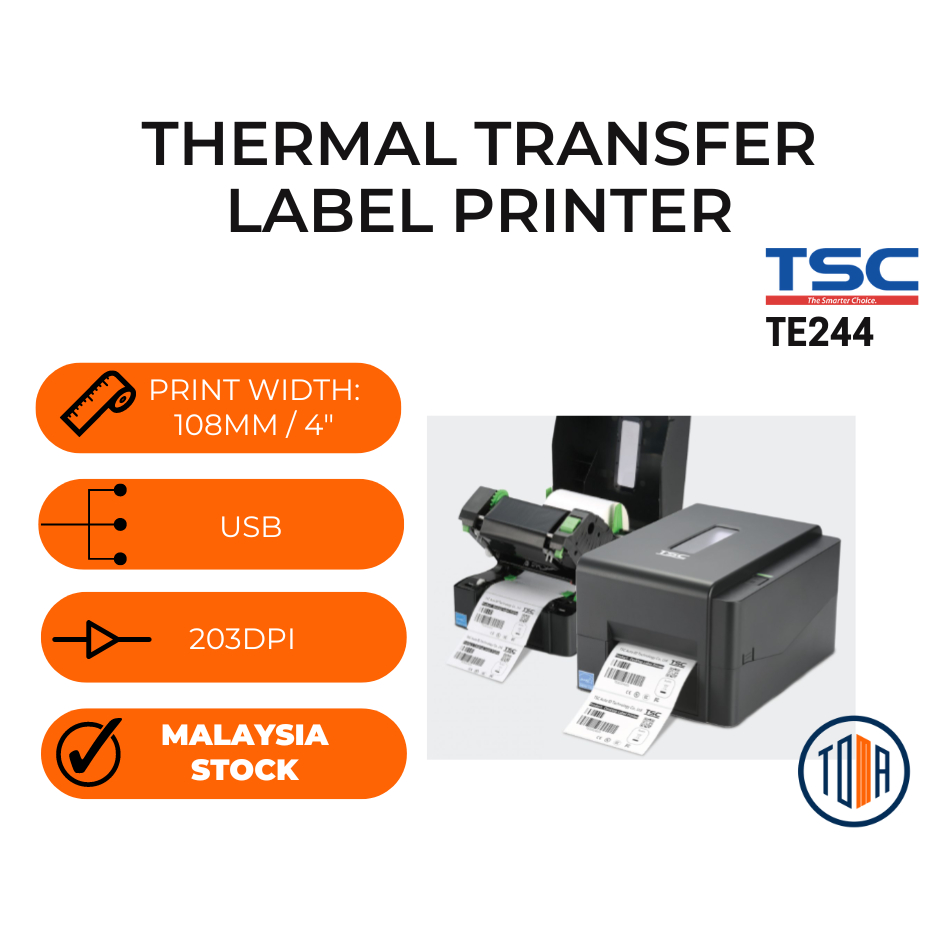 TSC TE244 / TE344 Barcode Printer Thermal Label Printer | Shopee Malaysia