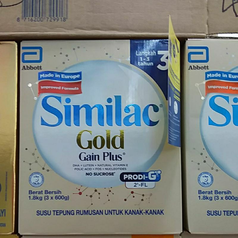 SIMILAC GAIN PLUS GOLD STEP 3**1.8Kg **Exp~2/2025 | Shopee Malaysia