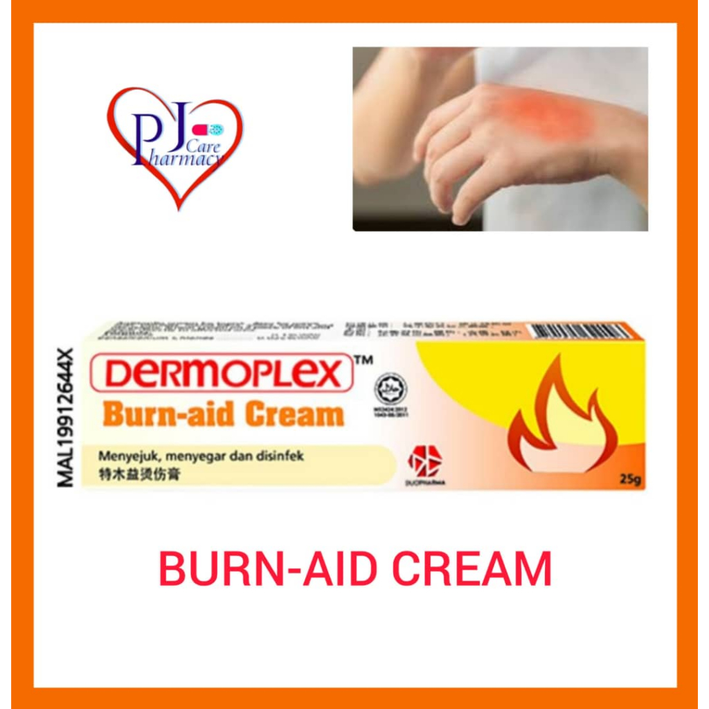 Dermoplex Burn Aid Cream 25gm [Exp 08/2026] First aid treatment for ...