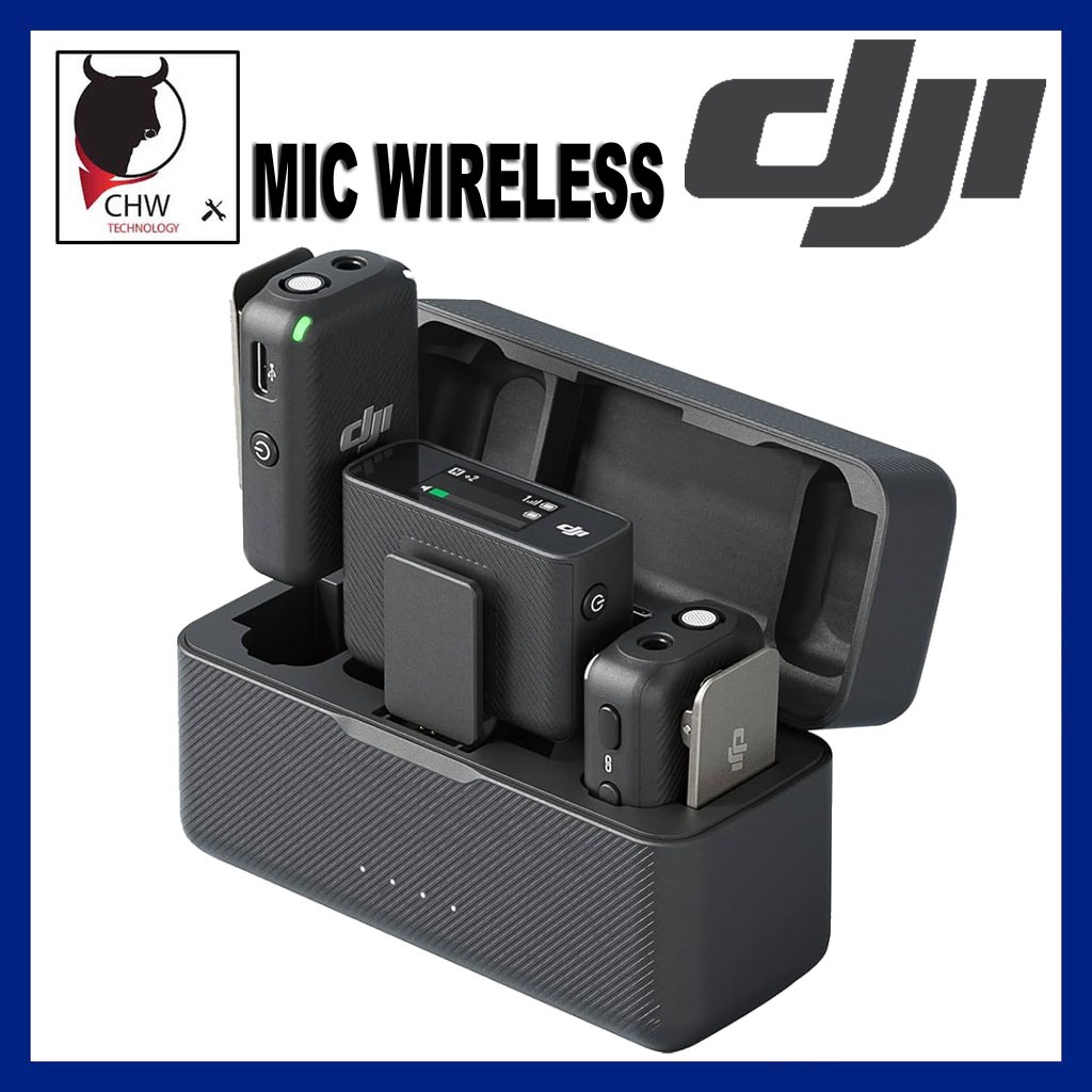 DJI MIC WIRELESS FCC (2 TRANSMITTER 1 RECEIVER ) MICROPHONE | Shopee ...