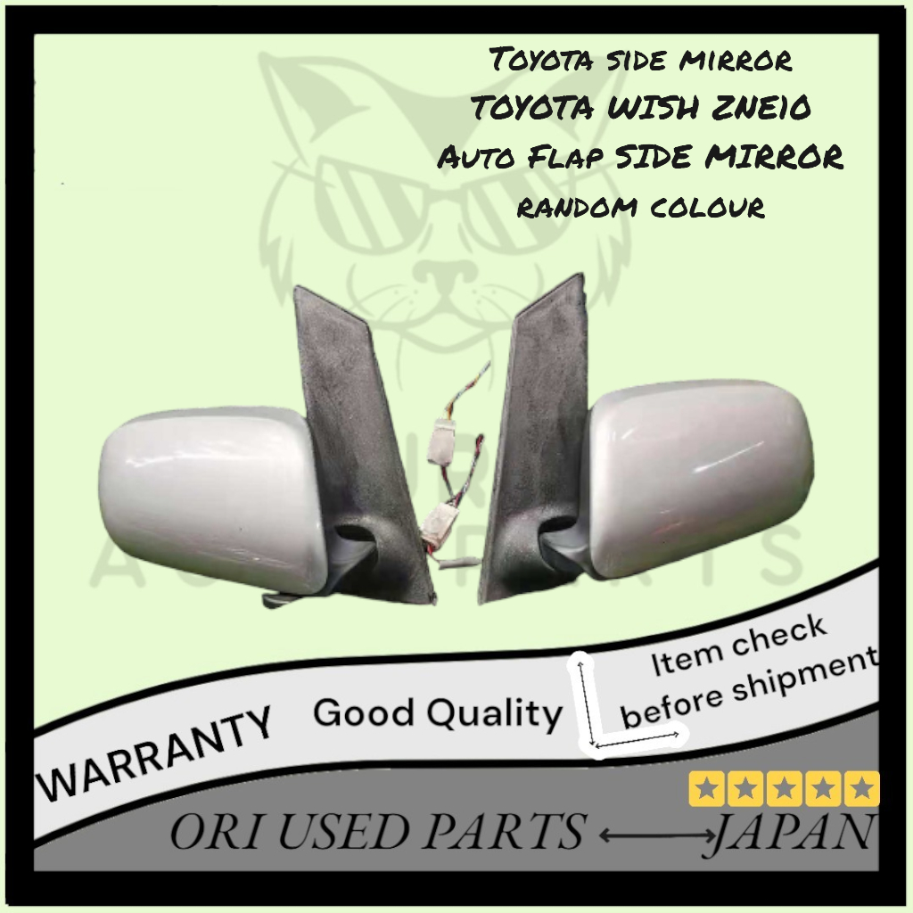 Toyota side mirror TOYOTA WISH ZNE10 Auto Flap SIDE MIRROR random ...