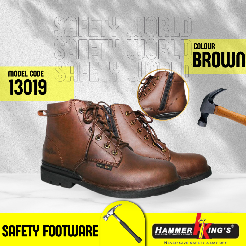 Safety World Hammer Kings Exclusive Safety Mens Shoes High Cut Lace-up ...