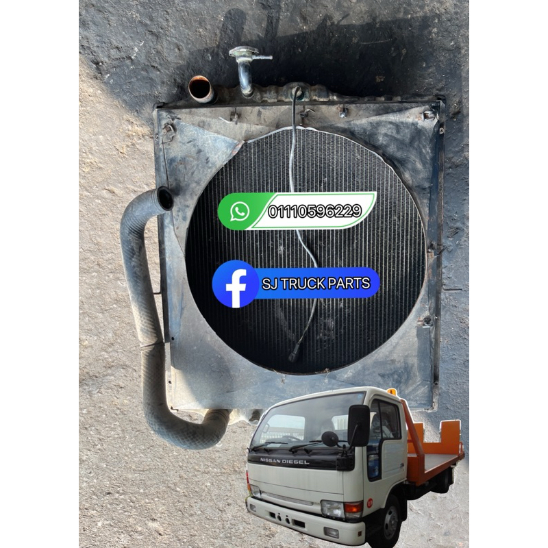 NISSAN UD YU41 TD42 RADIATOR TANGKI AIR USED ORIGINAL HALFCUT SPARE ...