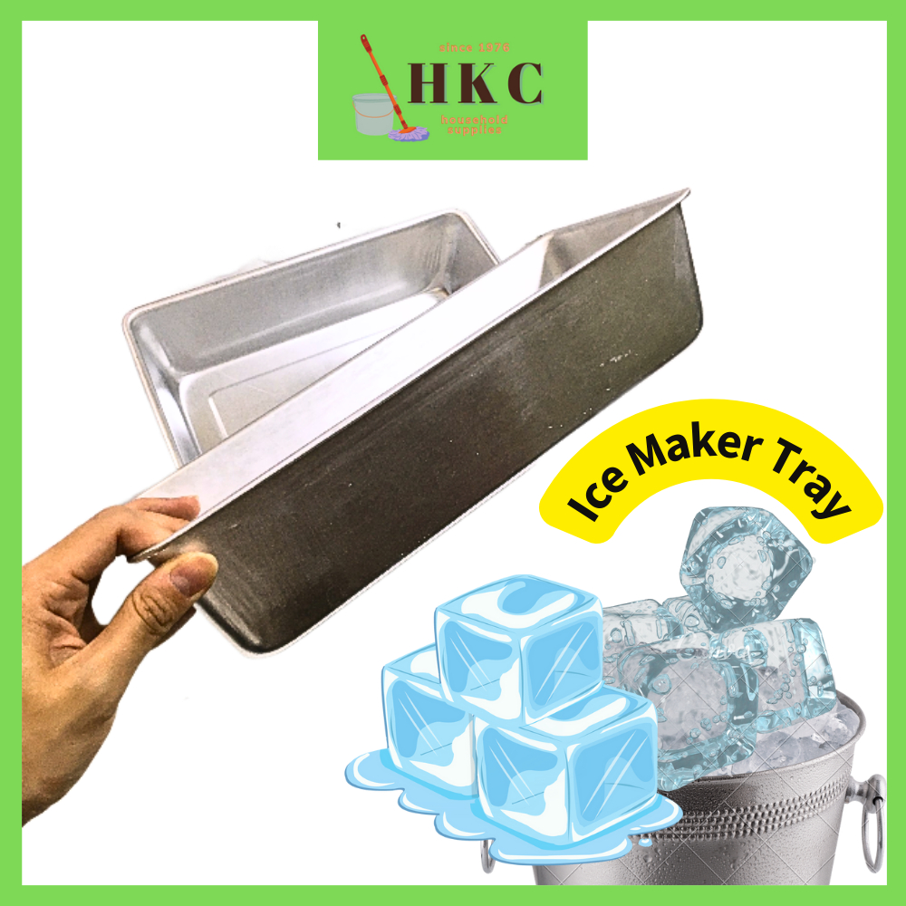 Aluminium Ice Cube Tray Ice Maker Tray Rack Pembeku Ais Takung Beku Ais ...