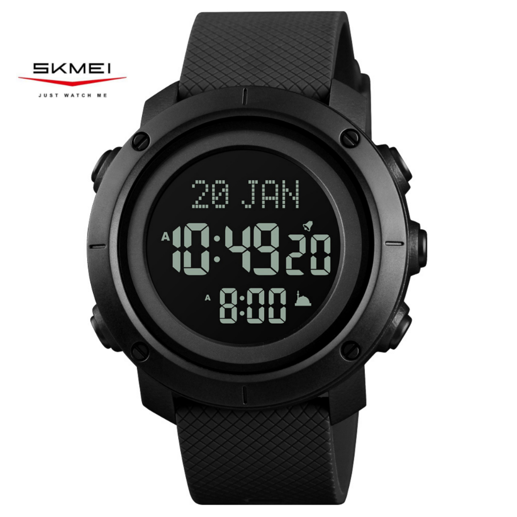 SKMEI 1728 Men Digital Islamic Qibla Direction Compass Azan for Muslim ...