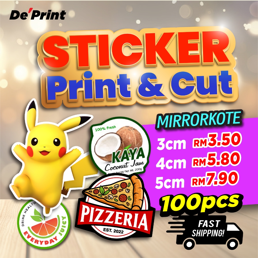 100pcs⭐STICKER LABEL | STICKER MURAH | 3CM/4CM/5CM/6CM | MIRRORKOTE ...