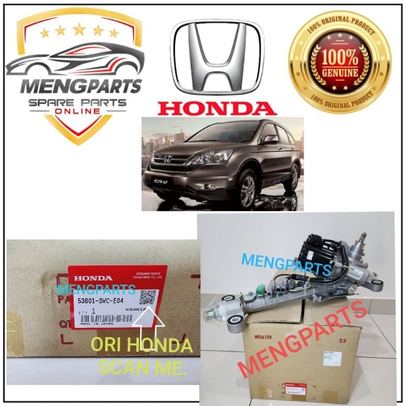 ORIGINAL HONDA CRV SWA STEERING RACK WITH OUT RACK END & TIE ROD END ...