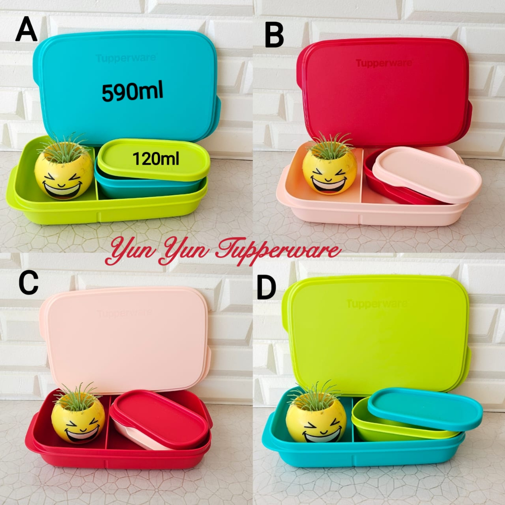 🔥READY STOCK🔥Tupperware My Foodie Buddies Lunch Box - 590ml / 120ml ...