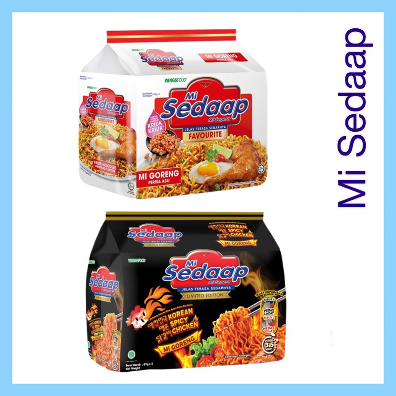 MI SEDAAP MI GORENG PERISA ASLI (5x90g) / MI GORENG KOREAN SPICY ...