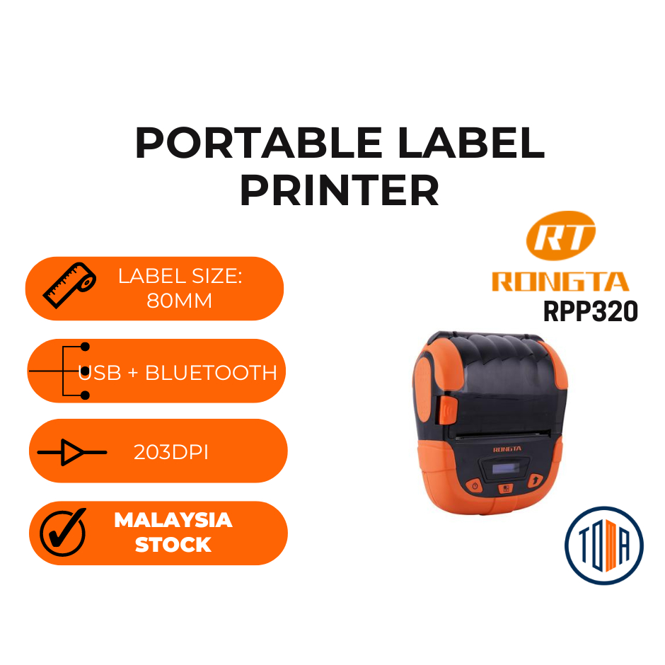 Rongta RPP320 Portable Thermal Label Printer | Shopee Malaysia