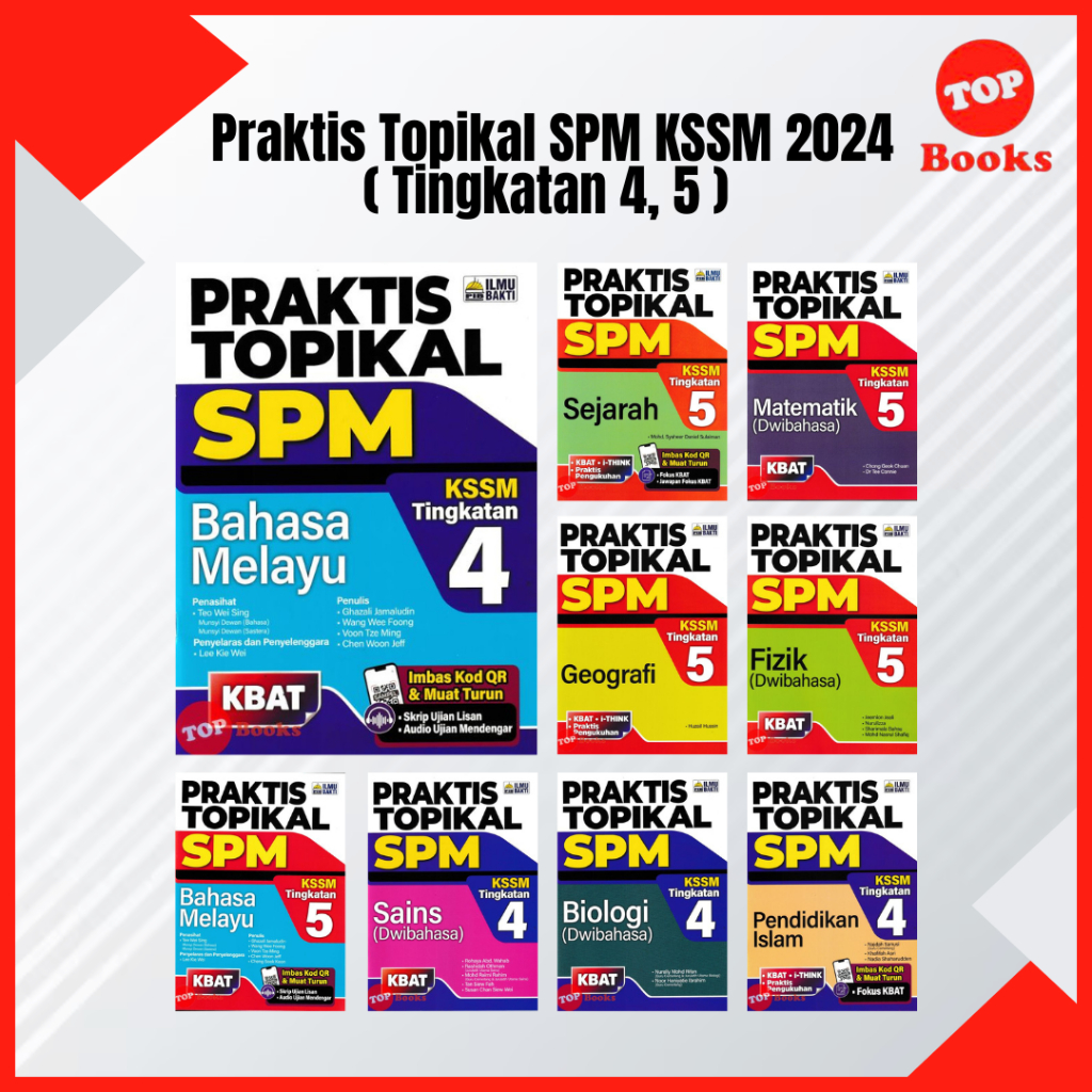 [TOPBOOKS Ilmu Bakti] Buku Latihan : Praktis Topikal SPM KSSM 2024 (Tingkatan 4, 5) | Shopee ...