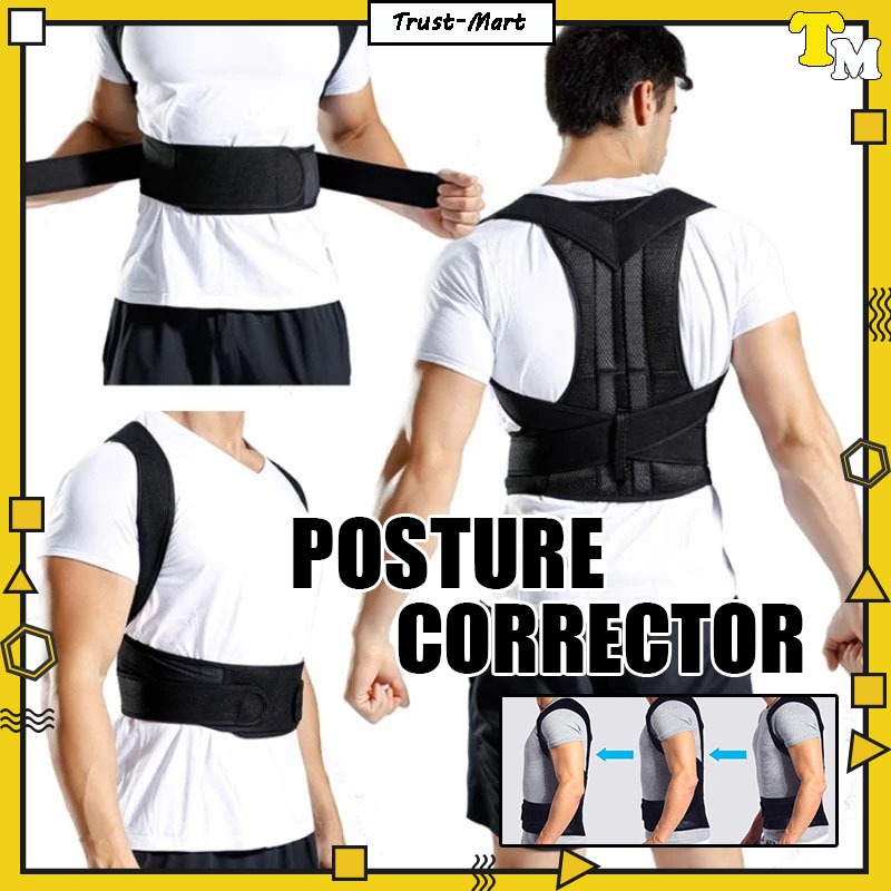 Back Support Belt Posture Shoulder Correction Align Relieve Pain ...