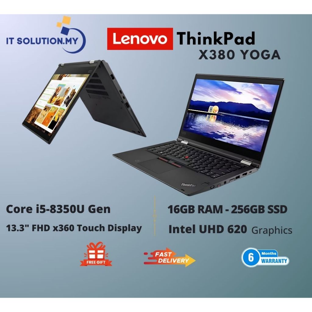 Lenovo ThinkPad X380 Yoga Intel Core i5-8350U 13.3" FHD X360 Touch ...