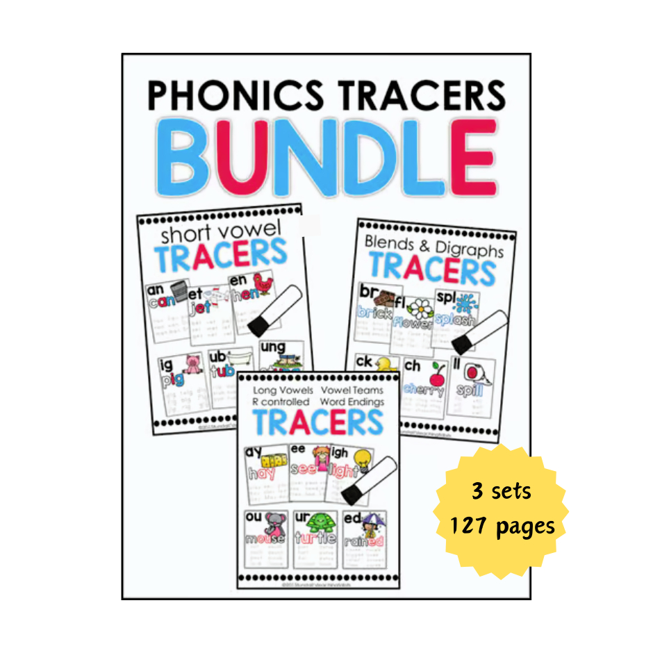 A585 – [PDF] Phonics Tracers Bundle 3 sets 127 pages - kindergarten ...
