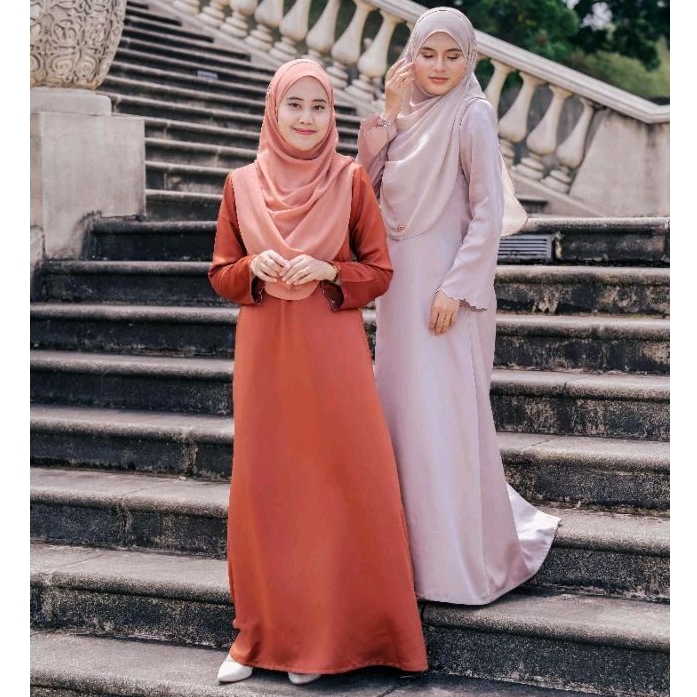 🔥NEW🔥REESIA Abaya Sulam Satin berpoket cutting princess plus size 5XL ...