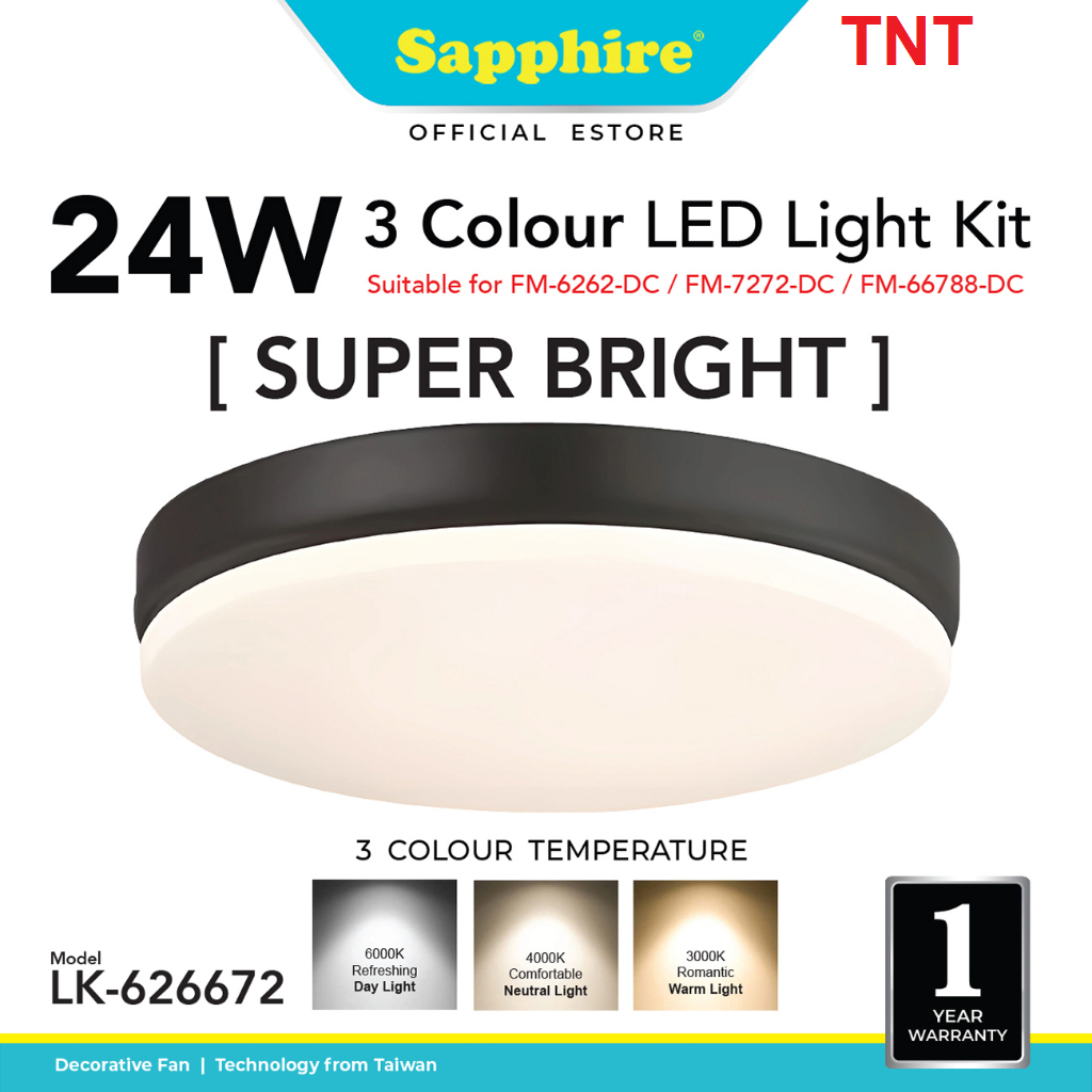 Sapphire 24W | 3 Colour LED Light Kit | LK-626672 | Suitable Sapphire ...