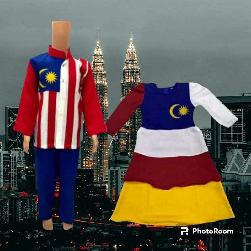 BAJU MERDEKA 2024 SIZE 2 TAHUN SAMPAI 12 TAHUN. | Shopee Malaysia