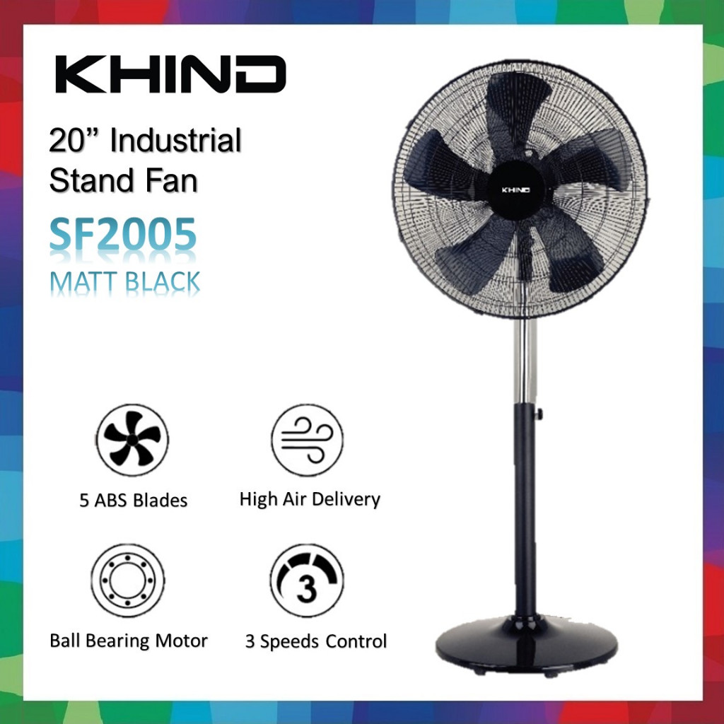 Bossman / KHIND 20" Industrial Stand Fan SF2005 / Stand Fan 20 inch ...