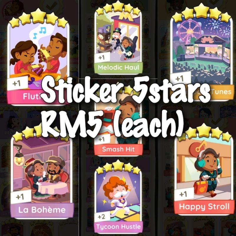 Monopoly go Stickers | Shopee Malaysia