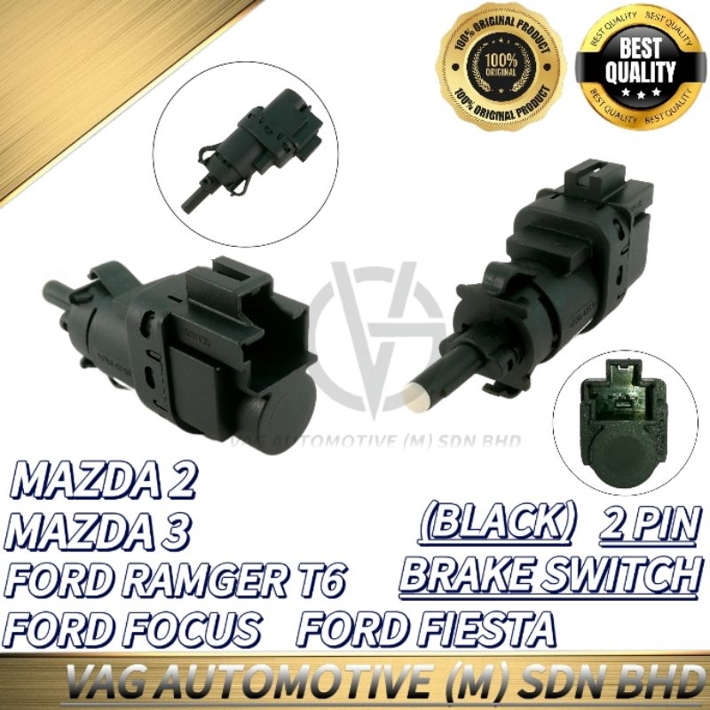 MAZDA 2,3,RANGER T6,FOCUS,FIESTA (2PIN)(BLACK) BRAKE SWITCH | Shopee ...